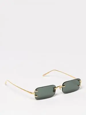 Linda Farrow Rectangular Rimless Sunglasses - Gold