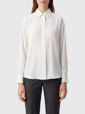 Calvin Klein Silk Shirt With Ruffles And Concealed Placket