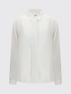 Calvin Klein Silk Shirt With Ruffles And Concealed Placket