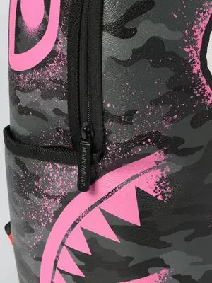 SPRAYGROUND Snoopy Pink Stencil Coated Cotton Backpack - Multicolor