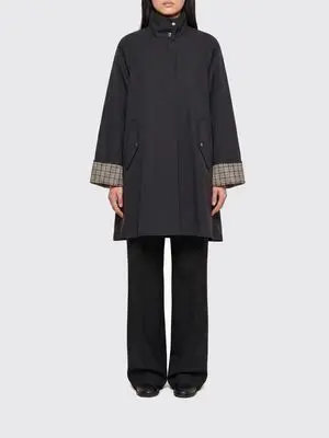 OOF WEAR Single-breasted Knee-length Technical Fabric Trench Coat With Classic Collar - Black