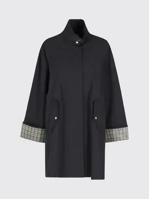 OOF WEAR Single-breasted Knee-length Technical Fabric Trench Coat With Classic Collar - Black
