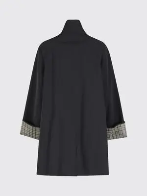 OOF WEAR Single-breasted Knee-length Technical Fabric Trench Coat With Classic Collar - Black