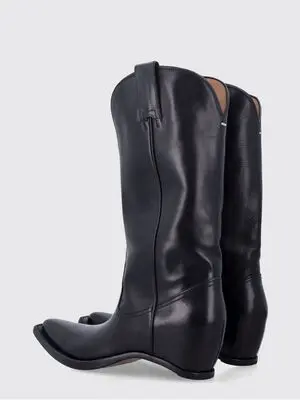 MAISON MARGIELA Leather Boots - Black