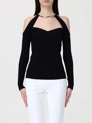 Elisabetta Franchi Ribbed Viscose Knit - Black