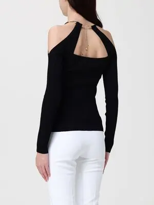Elisabetta Franchi Ribbed Viscose Knit - Black