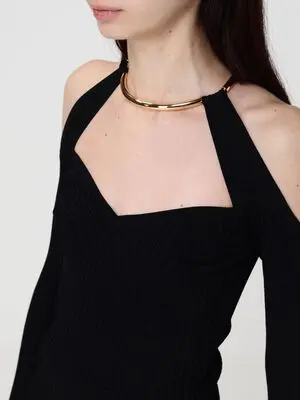 Elisabetta Franchi Ribbed Viscose Knit - Black