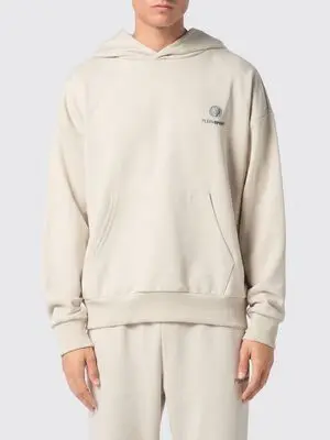 PLEIN SPORT Cotton Hooded Sweatshirt With Logo - Grey