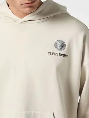 PLEIN SPORT Cotton Hooded Sweatshirt With Logo