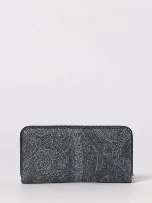 Etro Paisley Print Coated Cotton Wallet