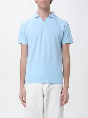 Peuterey Cotton And Silk Blend Polo Gnawed Blue