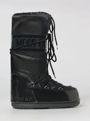 Moon Boot Icon Glance Nylon And Satin Boot - Black