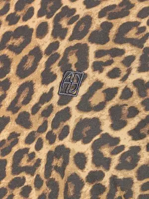ANINE BING Animal Print Cotton T-shirt