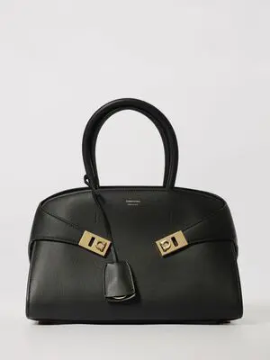 FERRAGAMO Hug M Leather Bag - Black