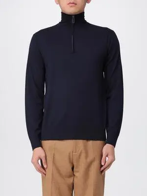 PAOLO PECORA Quarter Zip Pullover - Blue