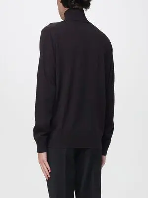PAOLO PECORA Quarter Zip Fine Knit Pullover - Brown
