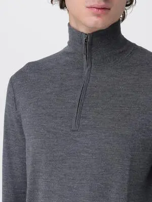 PAOLO PECORA Quarter Zip Pullover - Grey