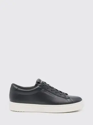 Emporio Armani Emporio Armani Smooth Bovine Leather Lace Up Sneakers Blue