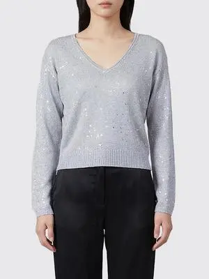 Patrizia Pepe Sequin Embellished V-neck Pullover