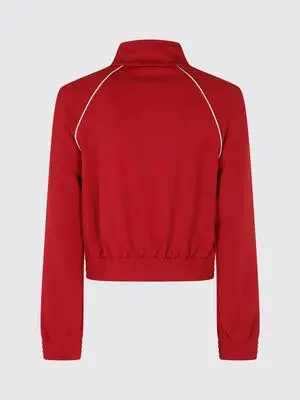 SPORTY & RICH Cropped Technical Fabric High-neck Zip Sweatshirt