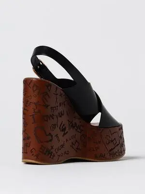 Chloé Maxime Wedge Sandals In Smooth Calfskin Leather