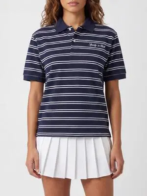 Sporty & Rich Striped Performance Tops For Women