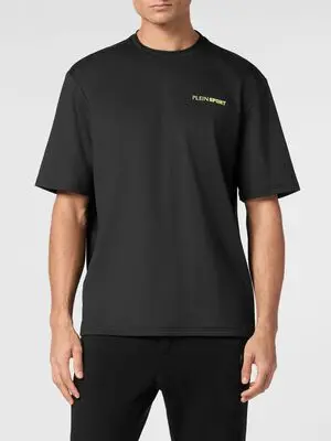 PLEIN SPORT Cotton T-shirt With Logo - Black