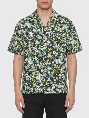 Valentino Garavani Casual Cotton Shirt With Floral Print - Black