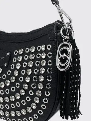 LA CARRIE Andromeda Crystal-embroidered Shoulder Bag With Eyelets