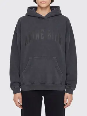 ANINE BING Cotton Hoodie - Black