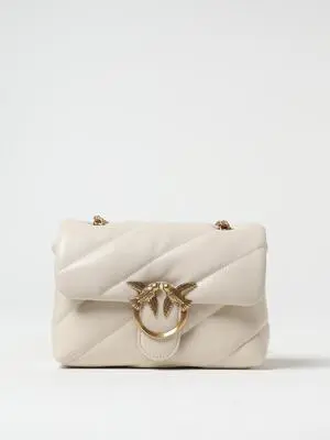 Pinko Quilted Chain Shoulder Bag - White
