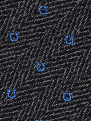 FERRAGAMO Gancini Silk And Wool Tie With Chevron Monogram Pattern