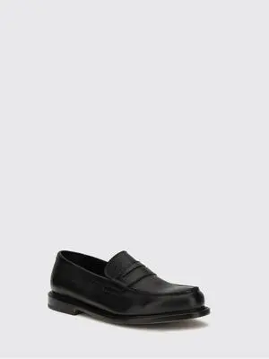 Premiata Calfskin Leather Loafers With Saddle Strap