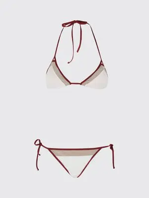 IV.AM Raquel Triangle Bikini With Striped Pattern And Tie Fastening