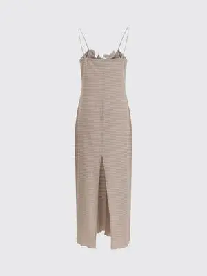 Magda Butrym Spaghetti Strap Embellished Midi Dress - Brown
