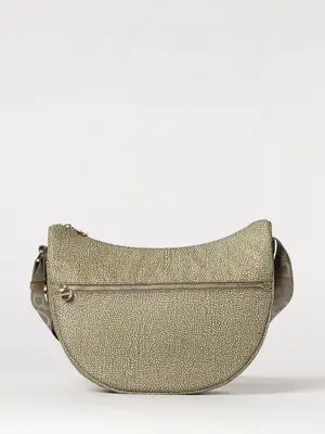 Borbonese Luna Middle Bag In Op Print Nylon - Sand