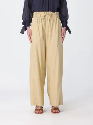 TELA Cotton Blend Palazzo Trousers - Beige