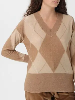 Lorena Antoniazzi V-neck Argyle Pullover