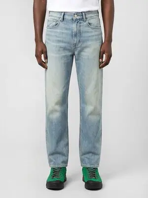 7 For All Mankind Straight Vintage Denim Jeans - Blue 1