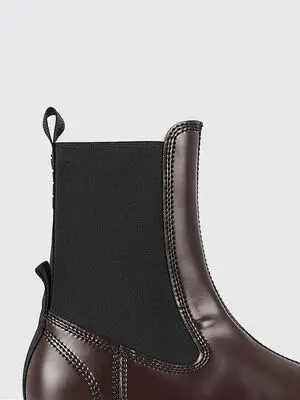 GANNI Recycled Leather Chelsea Boots With Chunky Rubber Sole