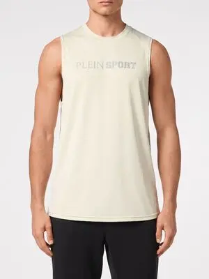PLEIN SPORT Printed Polyester Tank Top - Grey