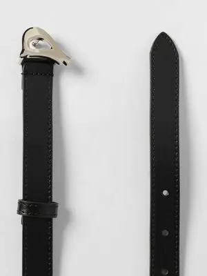 DONDUP Leather Belt With Monogram Buckle
