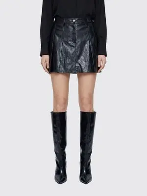 Michael Kors Faux Leather Skirt - Black