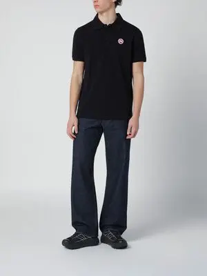 Canada Goose Logo Cotton Polo Shirt - Black