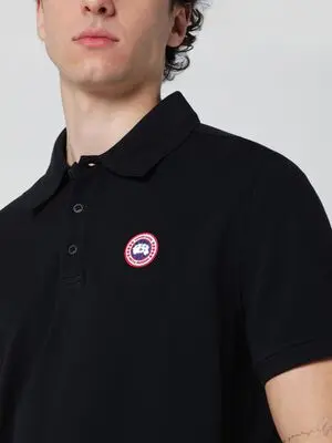 Canada Goose Logo Cotton Polo Shirt - Black