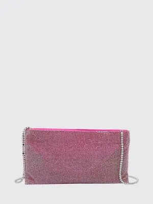 Benedetta Bruzziches Your Best Friend Mini Bag In Satin With Rhinestones And Jewel Strap - Fuchsia