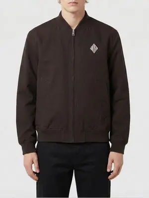 Lacoste Cotton Blend Bomber - Brown