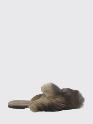 Dolce & Gabbana Shearling Slippers Red