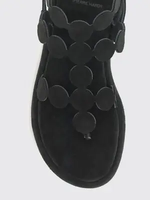 Pierre Hardy Suede Thong Sandals With Ankle Strap