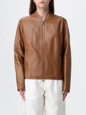 Peuterey Leather Bomber Jacket - Brown